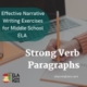 strong verb paragraph - Teacher-Written Lesson Plans to Reinforce ...
